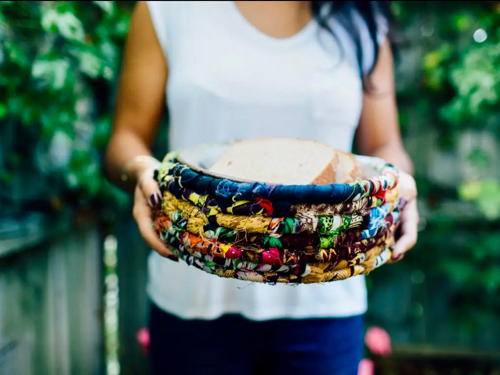 BASKET - African Fabric Basket Bowl - Small – Blue Burro Imports